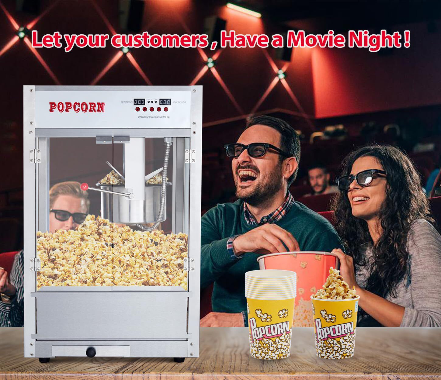 Zstar 12 OZ Commerical Popcorn Machine, Temperature Control With ...