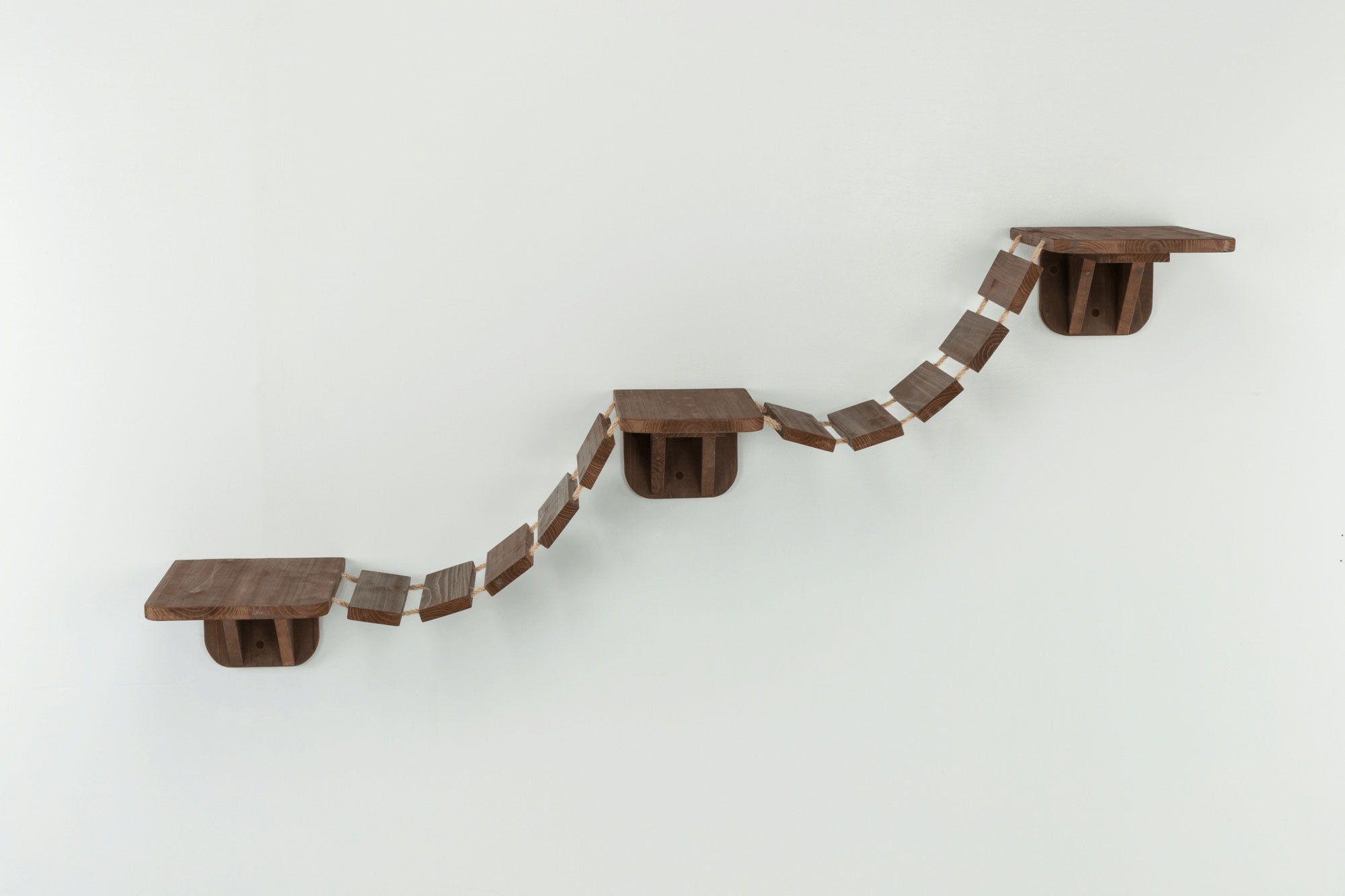 TRIXIE Wall Mount Cat Bridge, Three Platforms Linked by Bridge ...