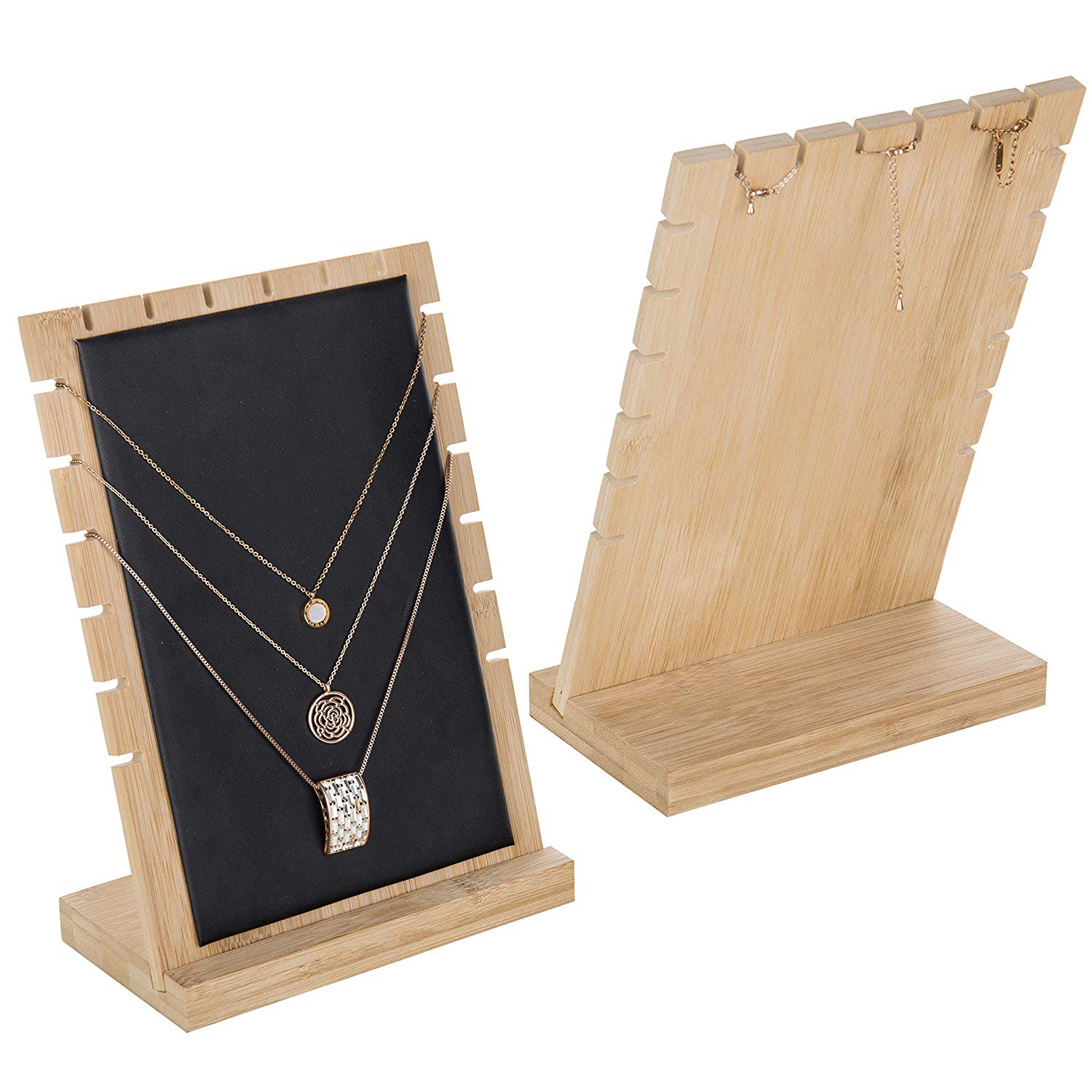 Ebern Designs Bamboo Tabletop Necklace Jewelry Stand | Wayfair