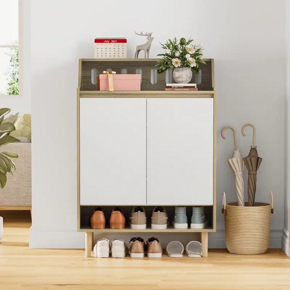 George Oliver Shoe Cabinet, Free Standing Shoe Racks Storage Cabinet ...