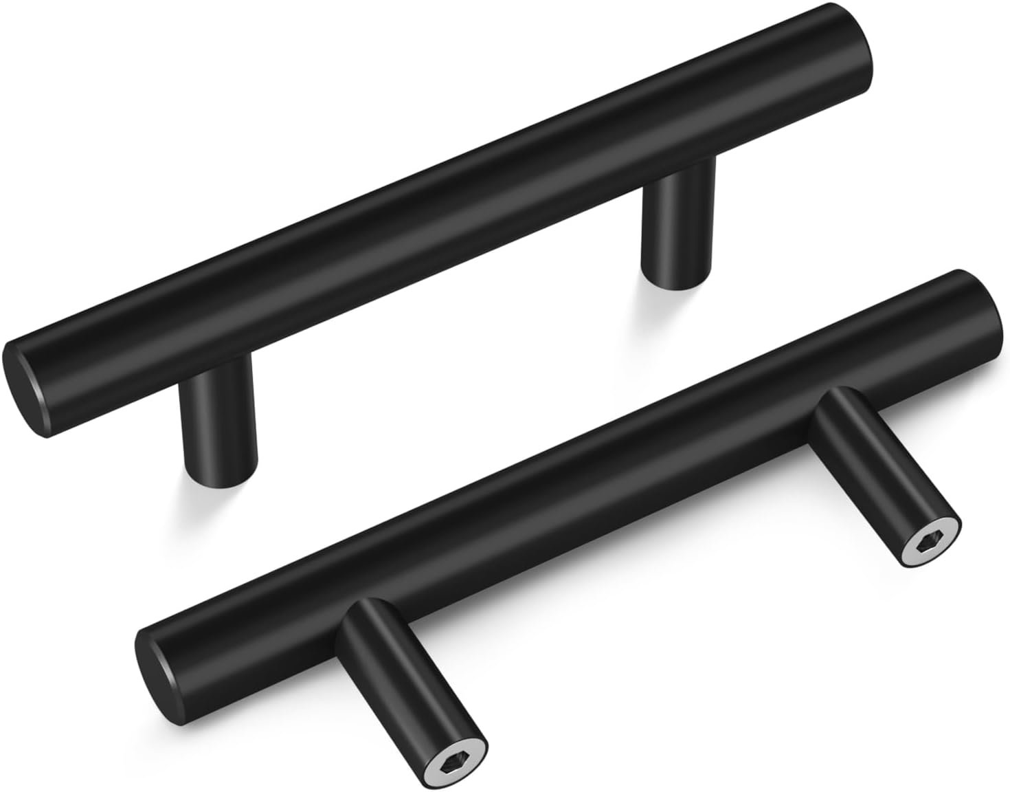 Frontier Grain 35 Pack Black Cabinet Pulls Kitchen Cabinet Handles ...