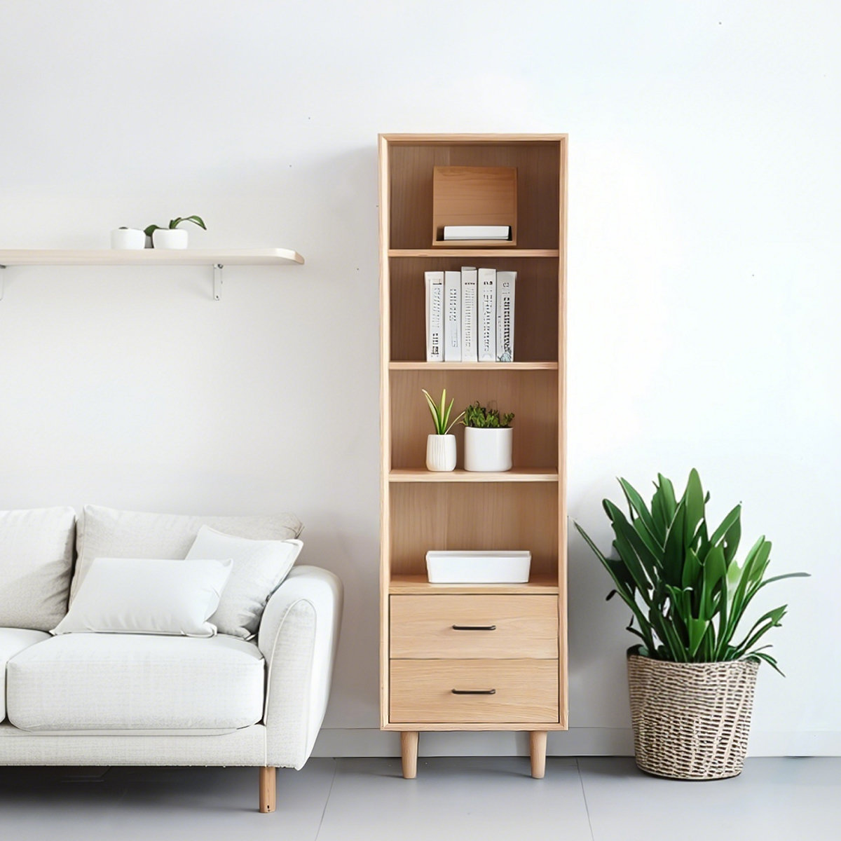 Corrigan Studio® Modern Simple Solid Oak Storage Cabinet | Wayfair