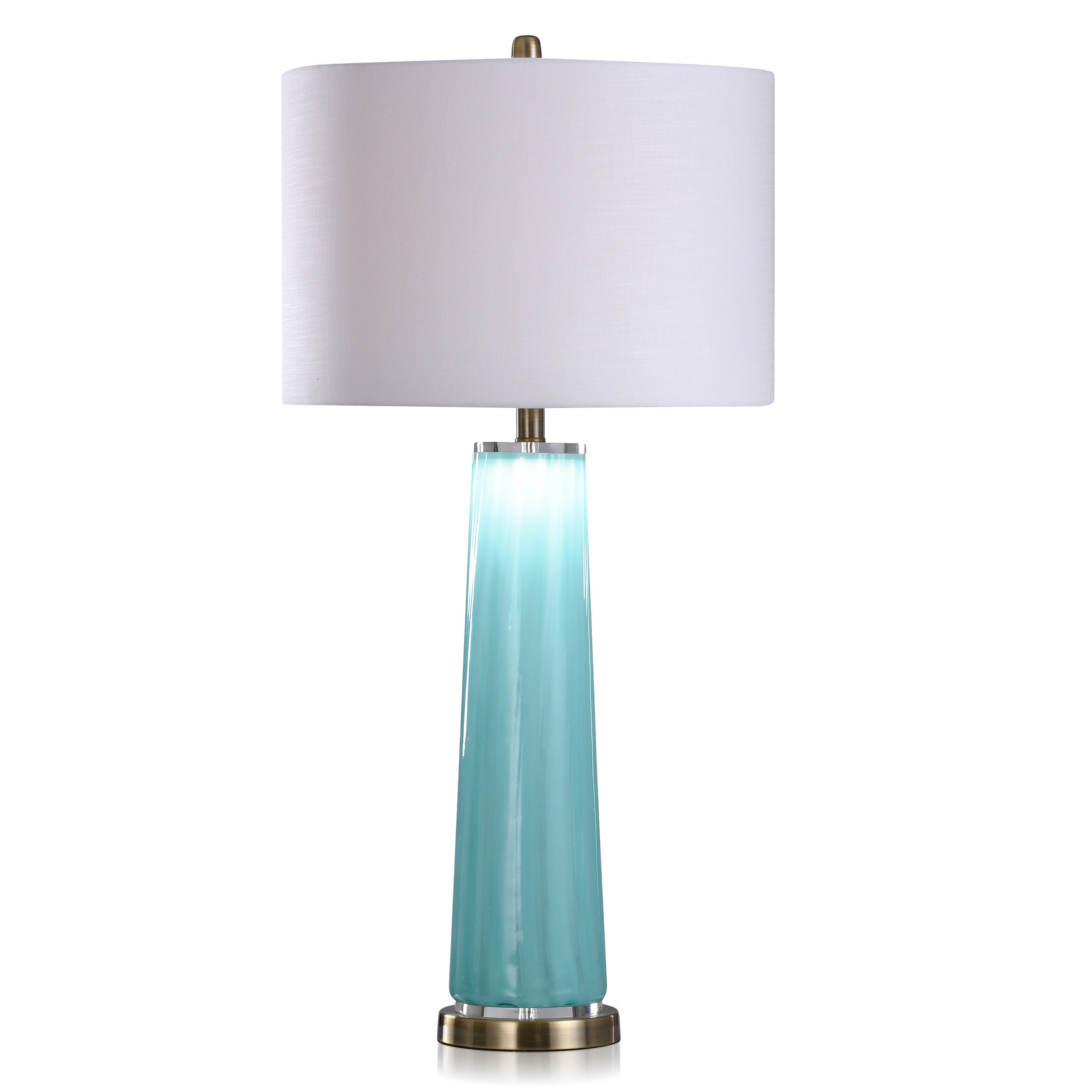 Everly Quinn Mykeia 34" Solapur Sky Blue Buffet Lamp | Wayfair