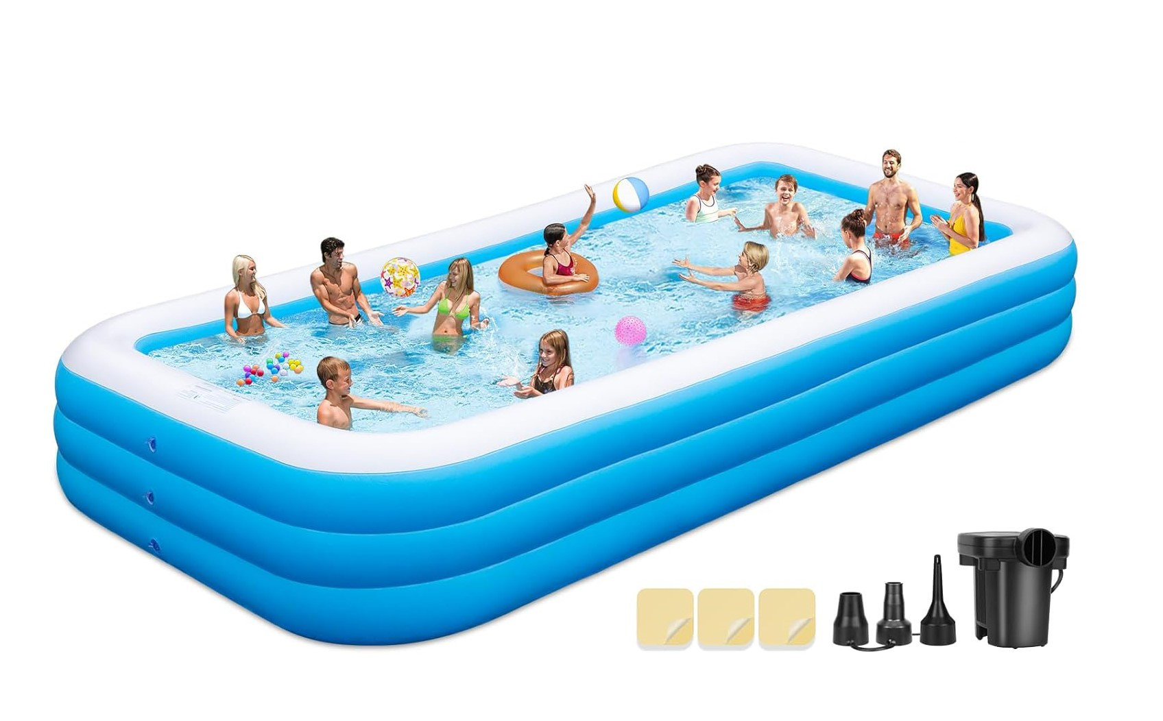INVOTOT Extra Large Inflatable Pool For Adults, Oversized Thickened ...