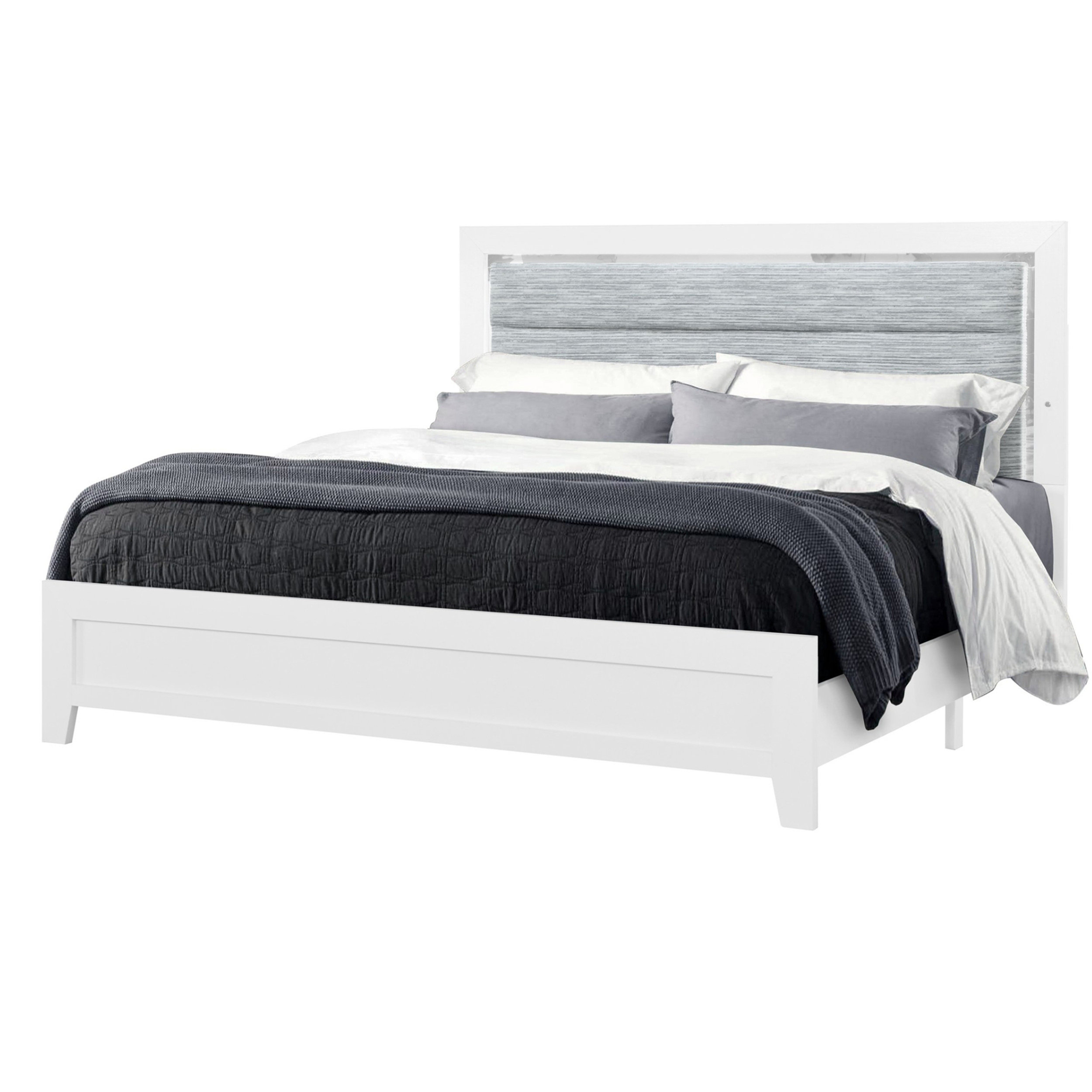 Ivy Bronx Omoda White Twin Bed with LED Accents | Wayfair