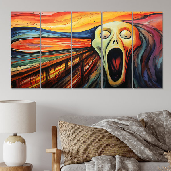 Ivy Bronx Masterpiece The Scream By Edvard I On Canvas 5 Pieces Print ...