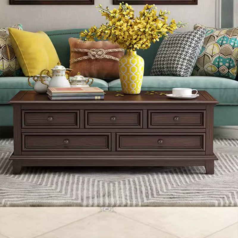 jessica Walnut Ash Wood Solid Wood Coffee Table Coffee Table | Wayfair