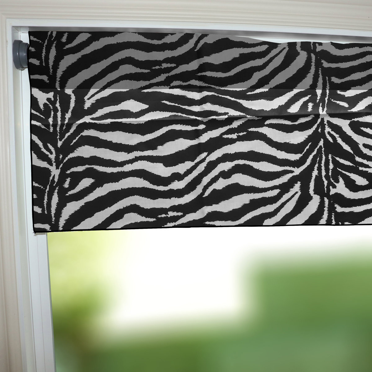 Mercer41 Zebra Print Window Valance | Wayfair