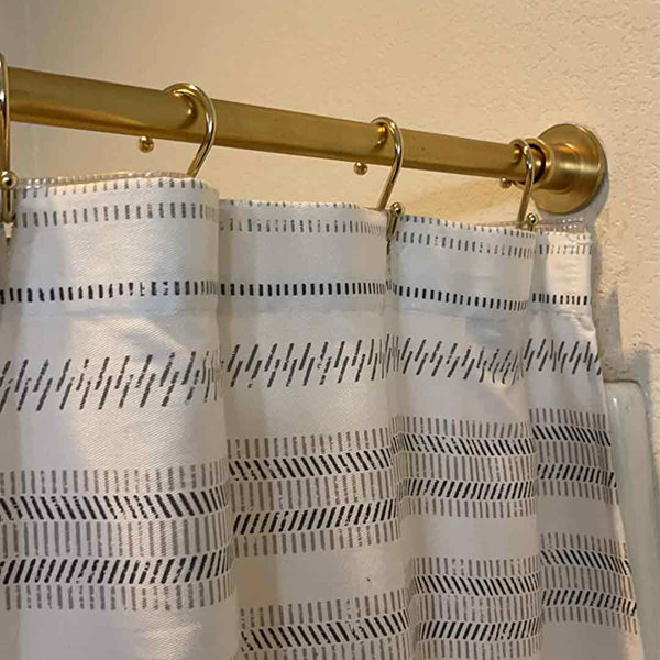 Gold Shower Curtain Rods You'll Love | Wayfair