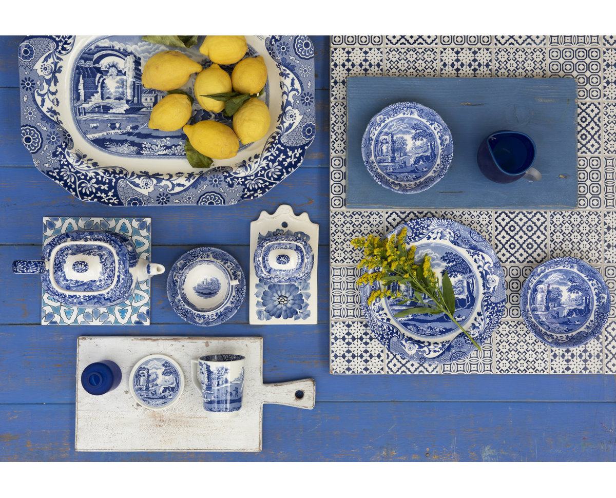 Spode Blue Italian Footed Cake Plate & Reviews | Birch Lane