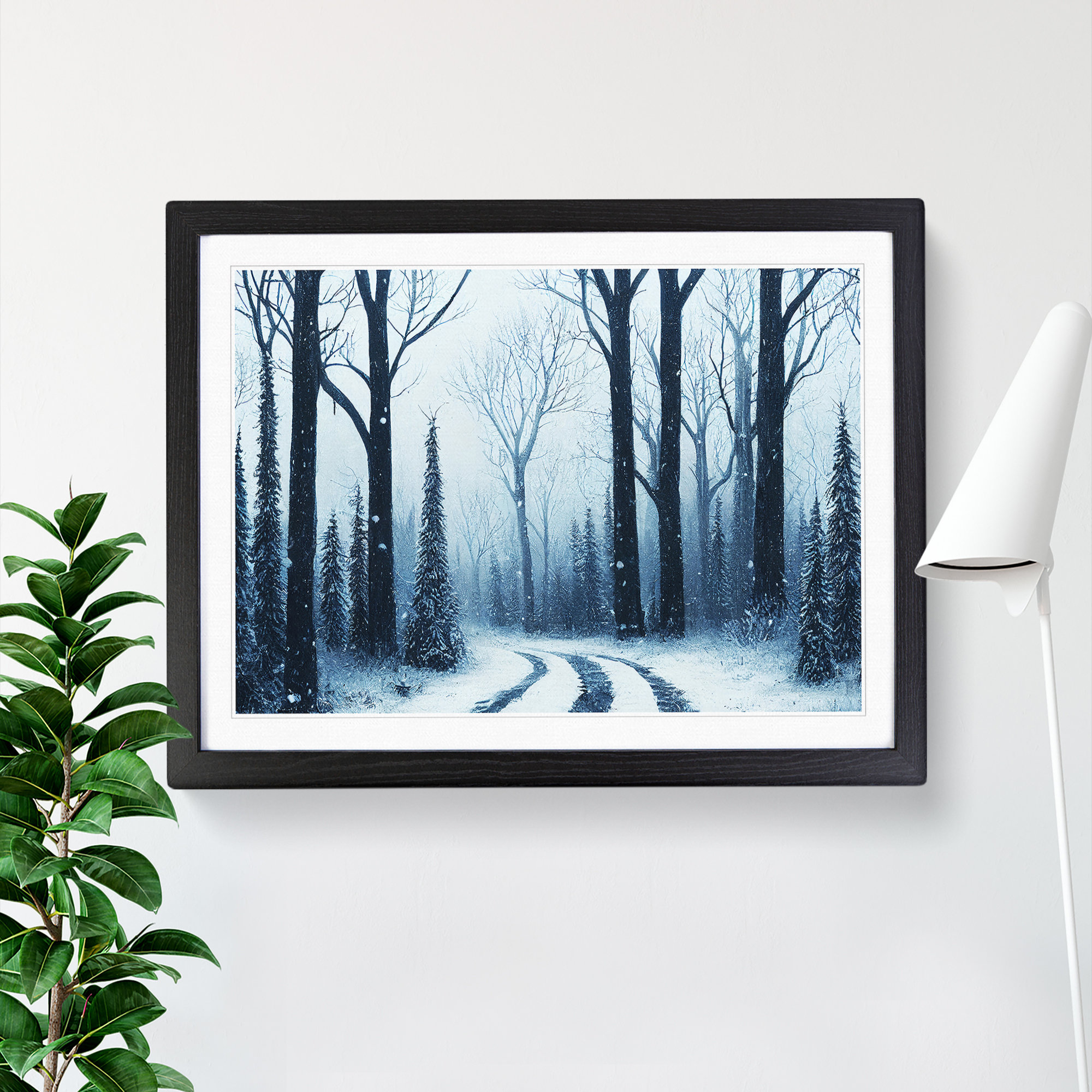 Alpen Home Exclusive Winter Forest - Picture Frame Graphic Art ...
