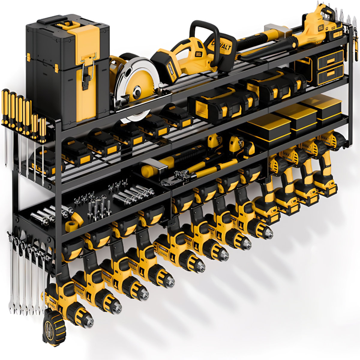17 Stories Large Power Tool Organizer Wall Mount Loads 600 lbs, Heavy ...