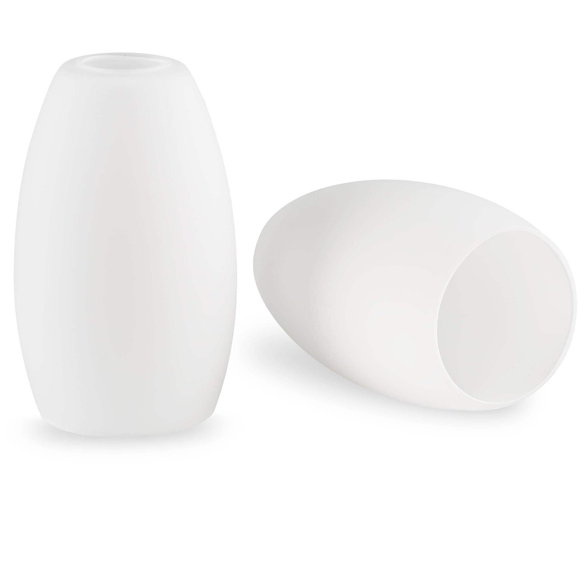 Ebern Designs Kymorra 7" White Frosted Glass Shades, 1-5/8" Fitter ...