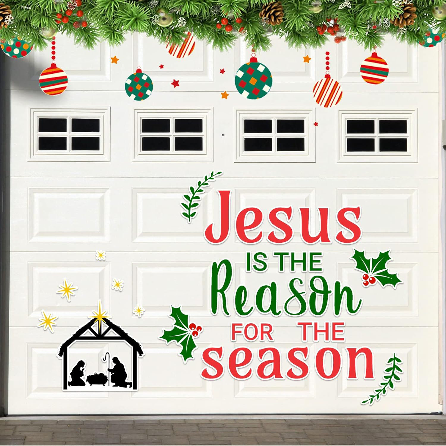 Alcott Hill® Garage Door Christmas Decorations Garage Door Magnets ...