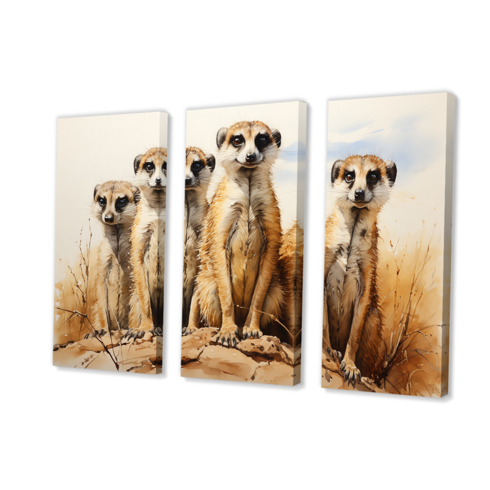 Winston Porter Africa Meerkats Community I - Animals Wall Art Living ...