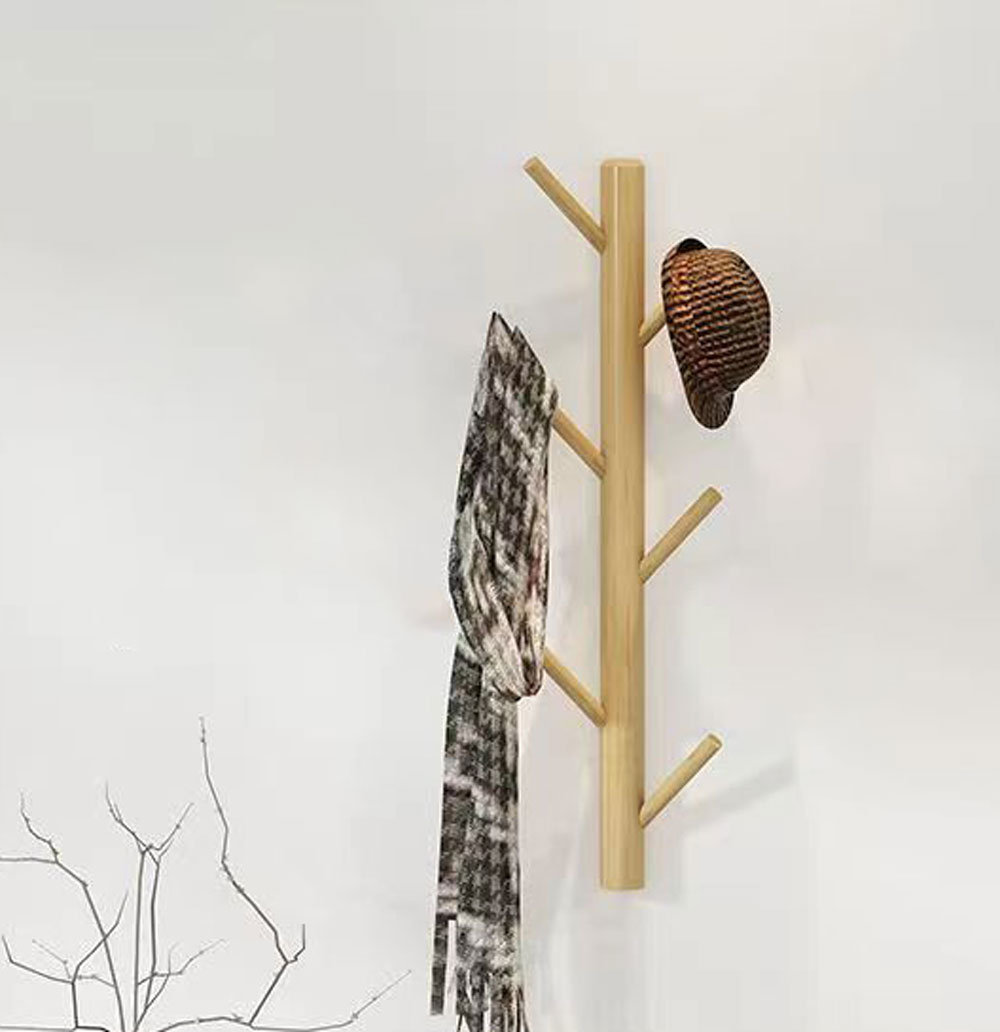 Ebern Designs Raenah Solid Wood 6 - Hook Wall Mounted Coat Rack ...