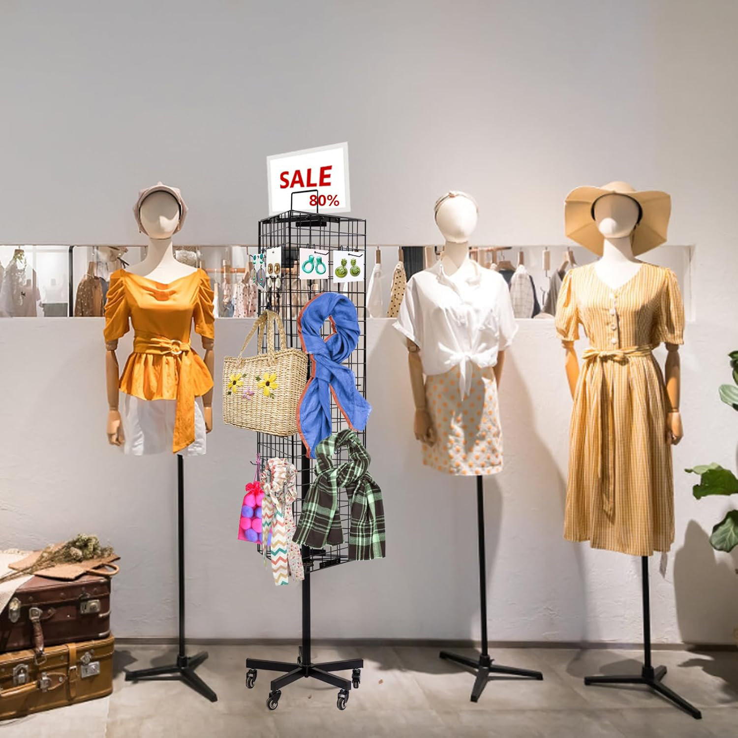 Rebrilliant Triangular Gridwall Panel Display Stand With Base And Pole ...