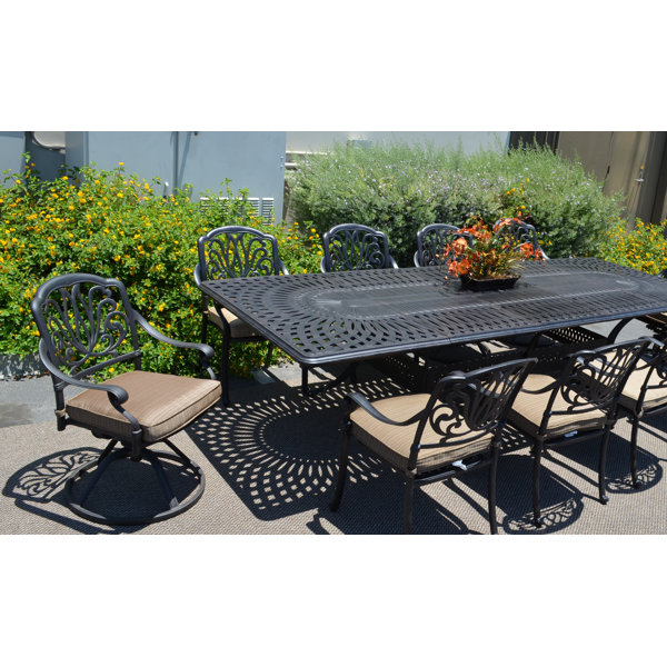Lark Manor Allene 10 - Person Rectangular Outdoor Dining Set with ...