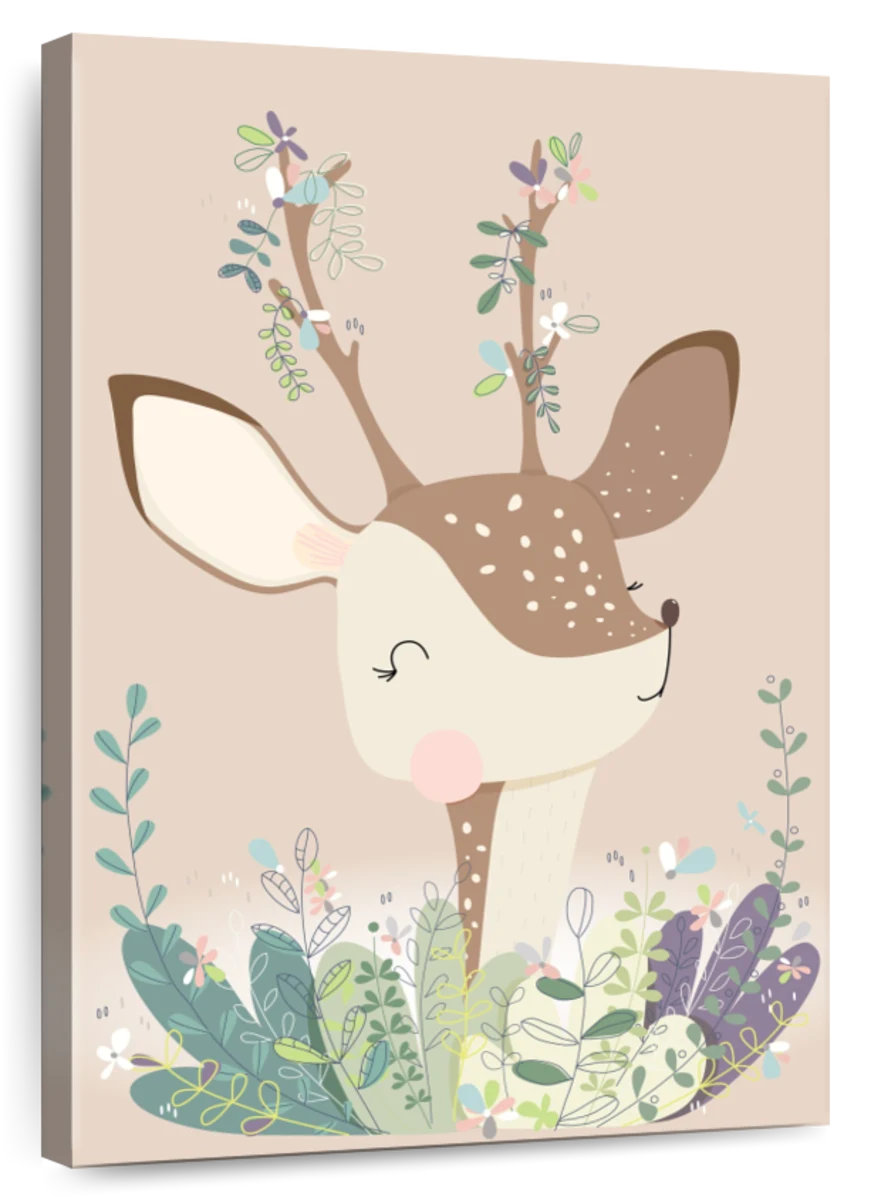 Zoomie Kids Ashelle Flowery Cartoon Dear | Wayfair