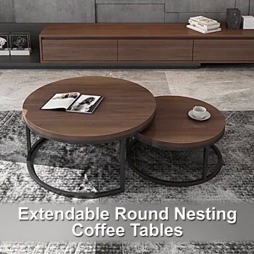 Latitude Run® Landry 31.5" Nestable Round Coffee Table & Reviews ...