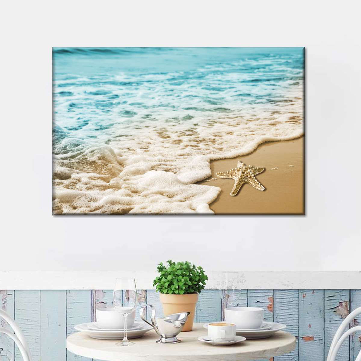 Highland Dunes Starfish On Sandy Beach Canvas Print - Wayfair Canada