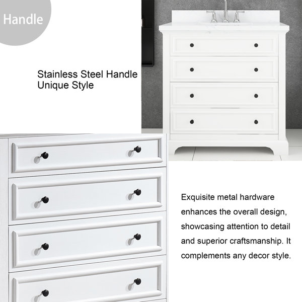 Winston Porter Richette 36'' Free Standing Single Bathroom Vanity with ...