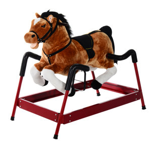 Qaba Kids Plush Spring Rocking Horse & Reviews | Wayfair