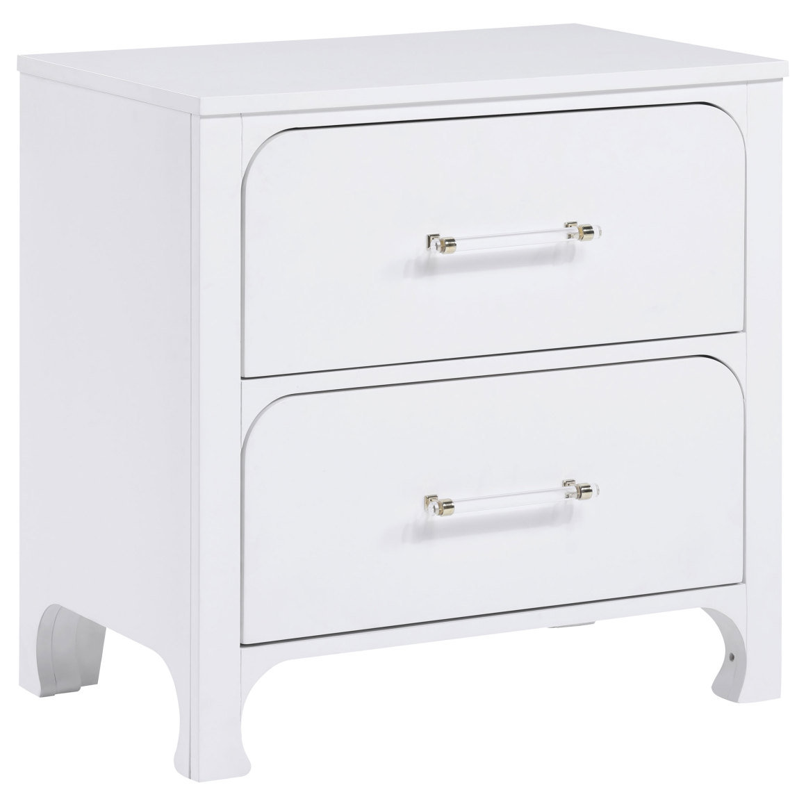 Latitude Run® Helena Pearl White 2-Drawer Nightstand | Wayfair