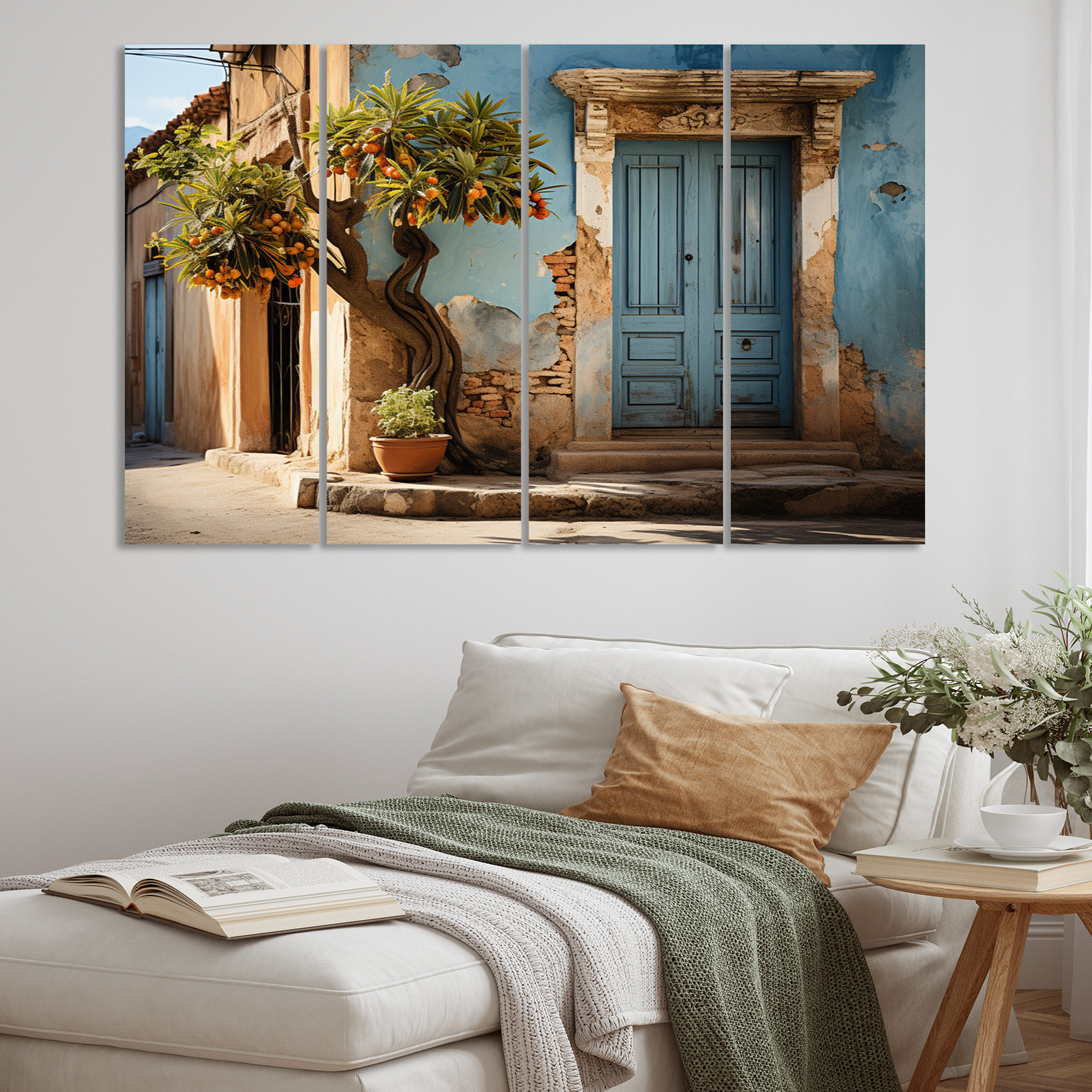 Red Barrel Studio® Cuban Blue Door - Architecture Metal Art Print Set ...