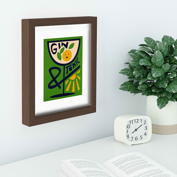 Trinx Cadre encastré érable Trinx Gin Tonic par Mark Scott-Davies, 8 po ...