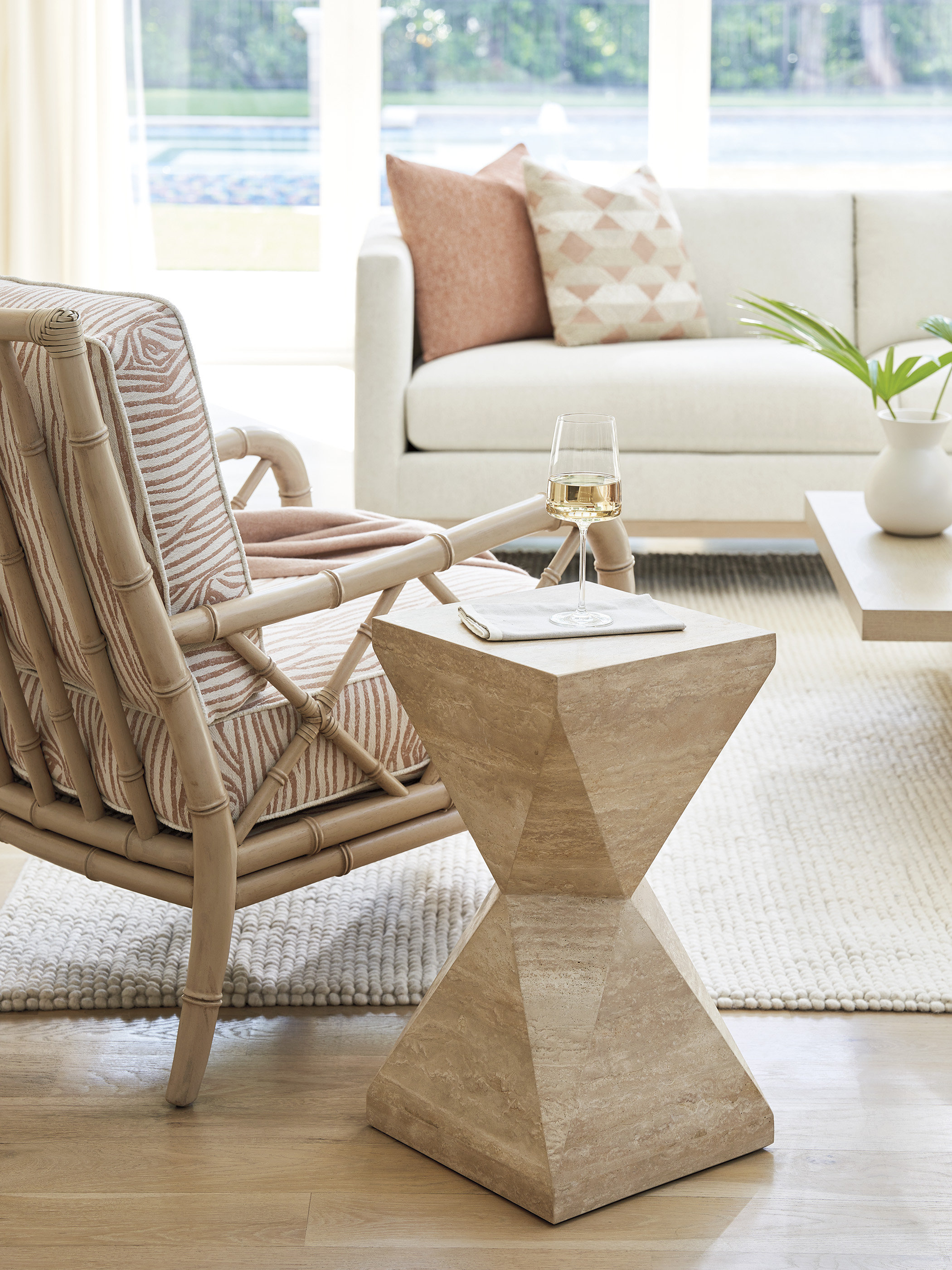 Tommy Bahama Home Sunset Key Solid Wood Block End Table - Wayfair Canada