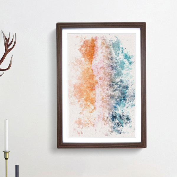 East Urban Home Beach Divide - Single Picture Frame Painting on MDF ...