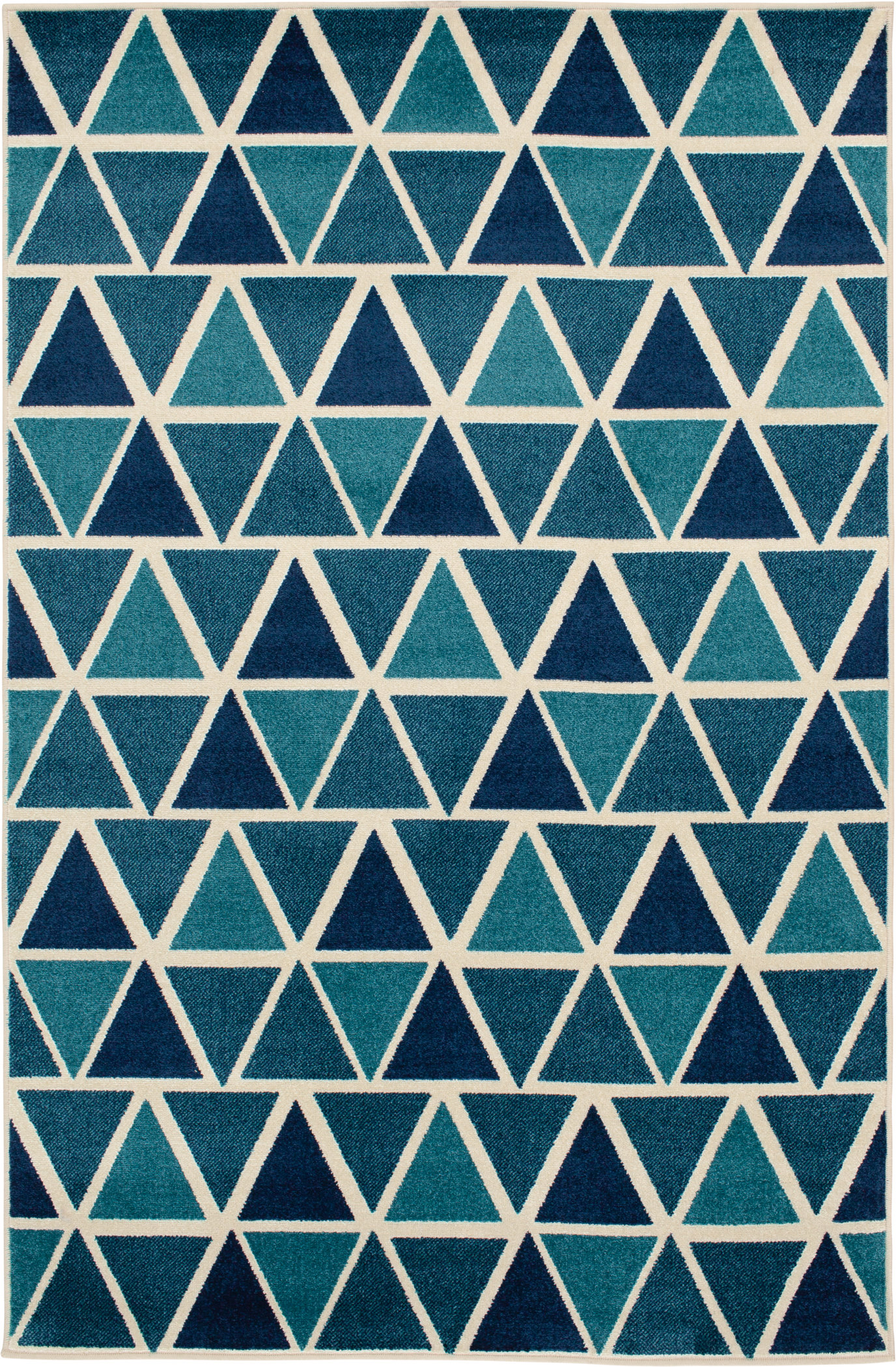 George Oliver Laurinda Geometric Indoor / Outdoor Area Rug in Blue ...