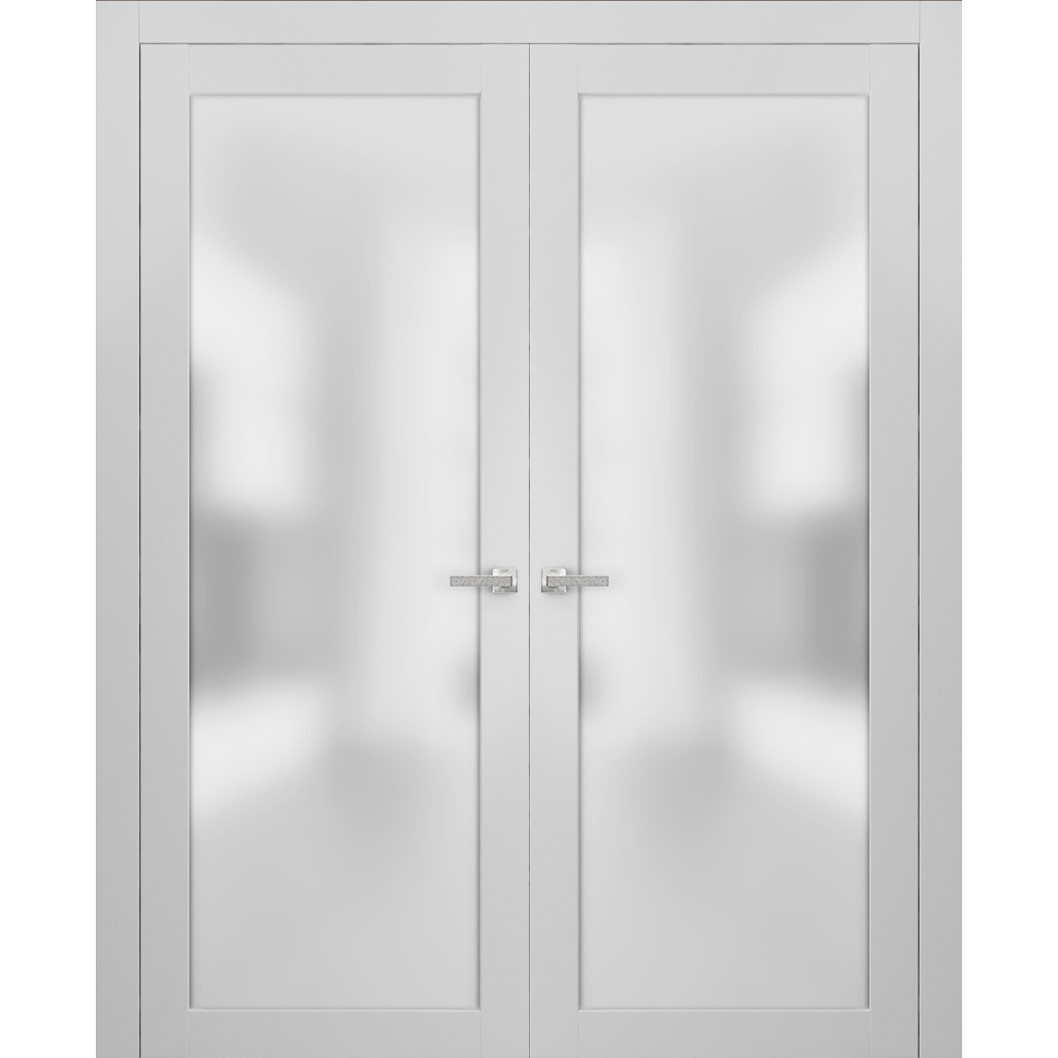 SARTODOORS Planum Frosted Glass Wood Solid Standard White Doors ...