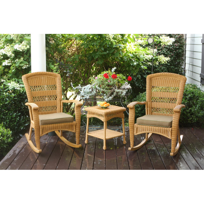 Tortuga Outdoor Portside Plantation 3 Piece Rocker Set & Reviews | Wayfair