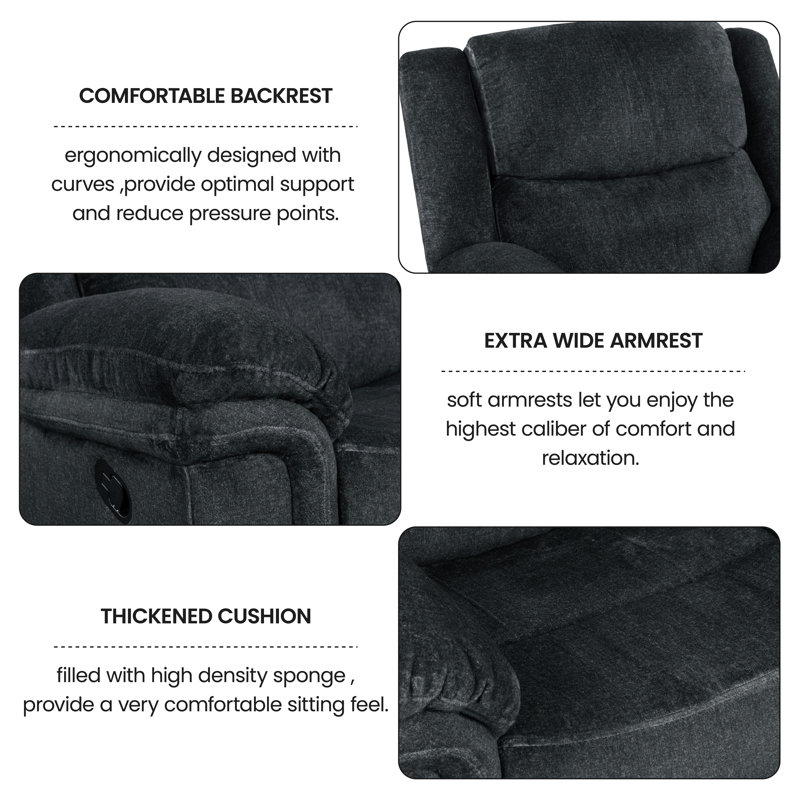 Ebern Designs Mikaila 55.3" Wide Standard Recliner | Wayfair