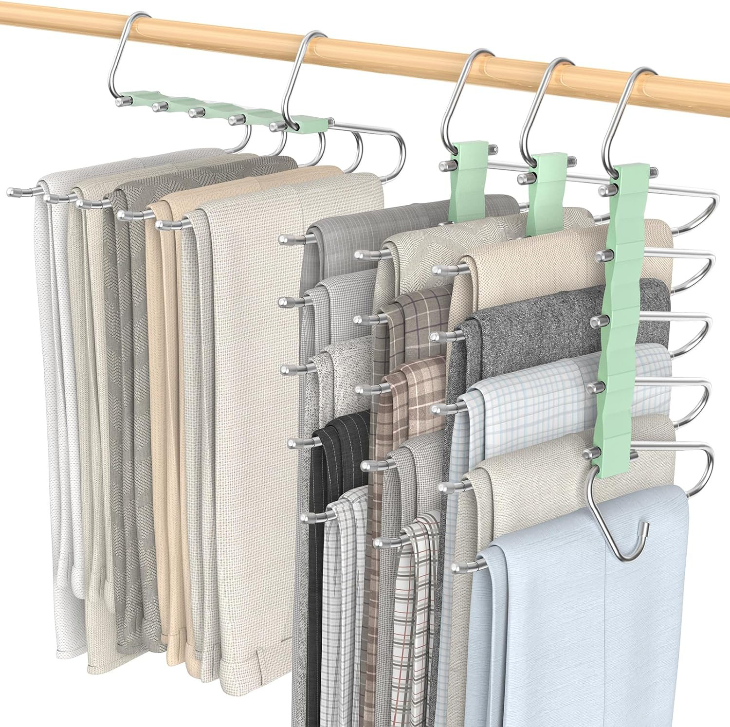 Rebrilliant Niakia Stainless Steel Non-Slip Cascading Hanger | Wayfair