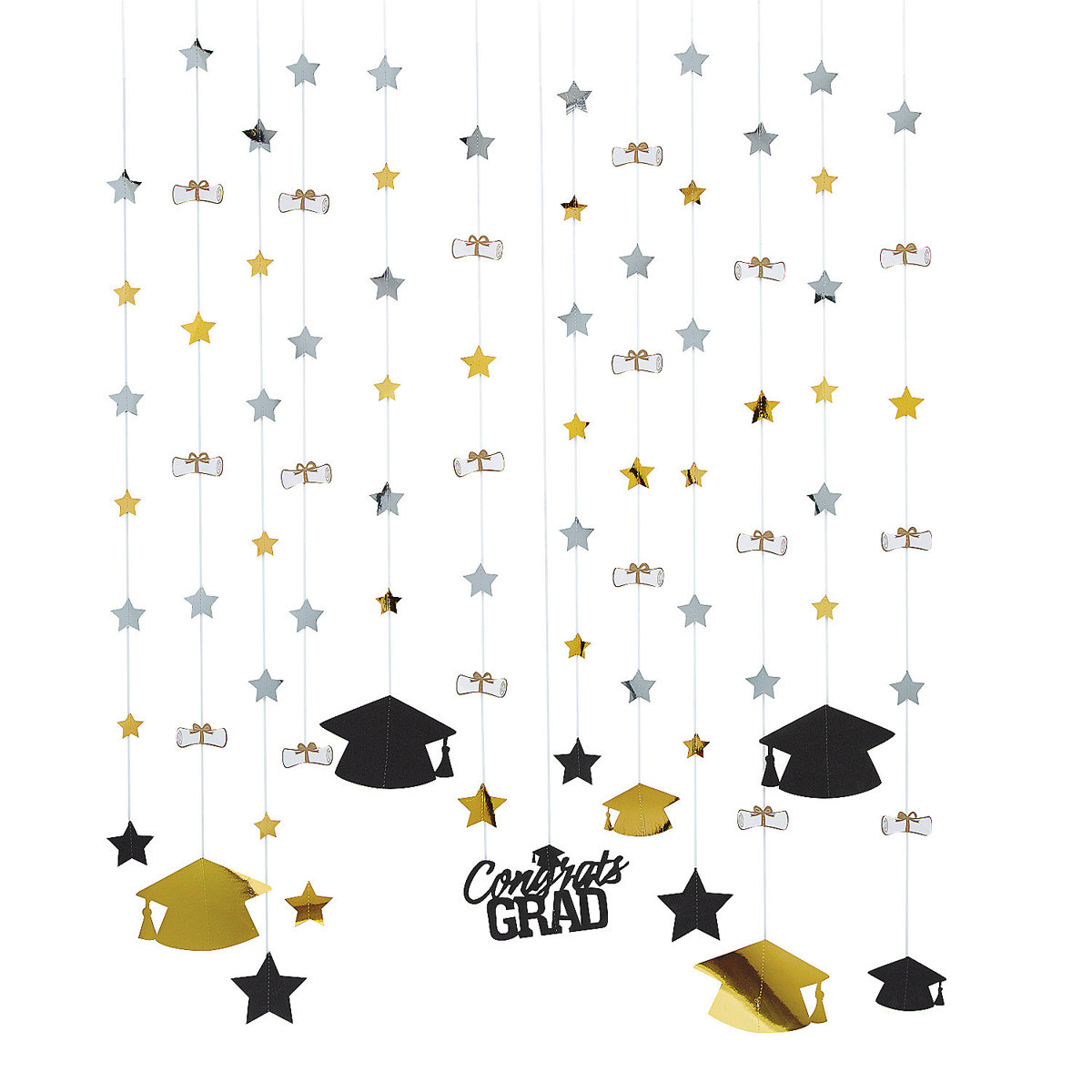 The Party Aisle™ Fun Express Graduation Party Hanging Garland Set - 12 ...