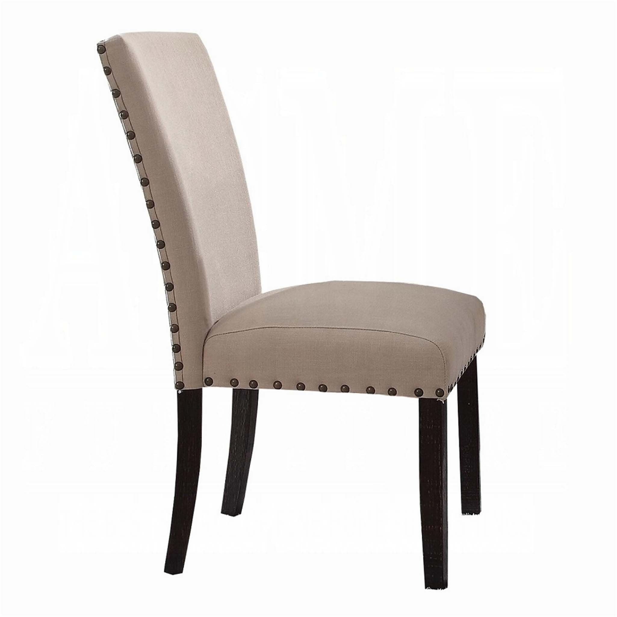 Wildon Home® Parson Dining Chairs Set of 2, Linen Comfort Nailhead Trim ...