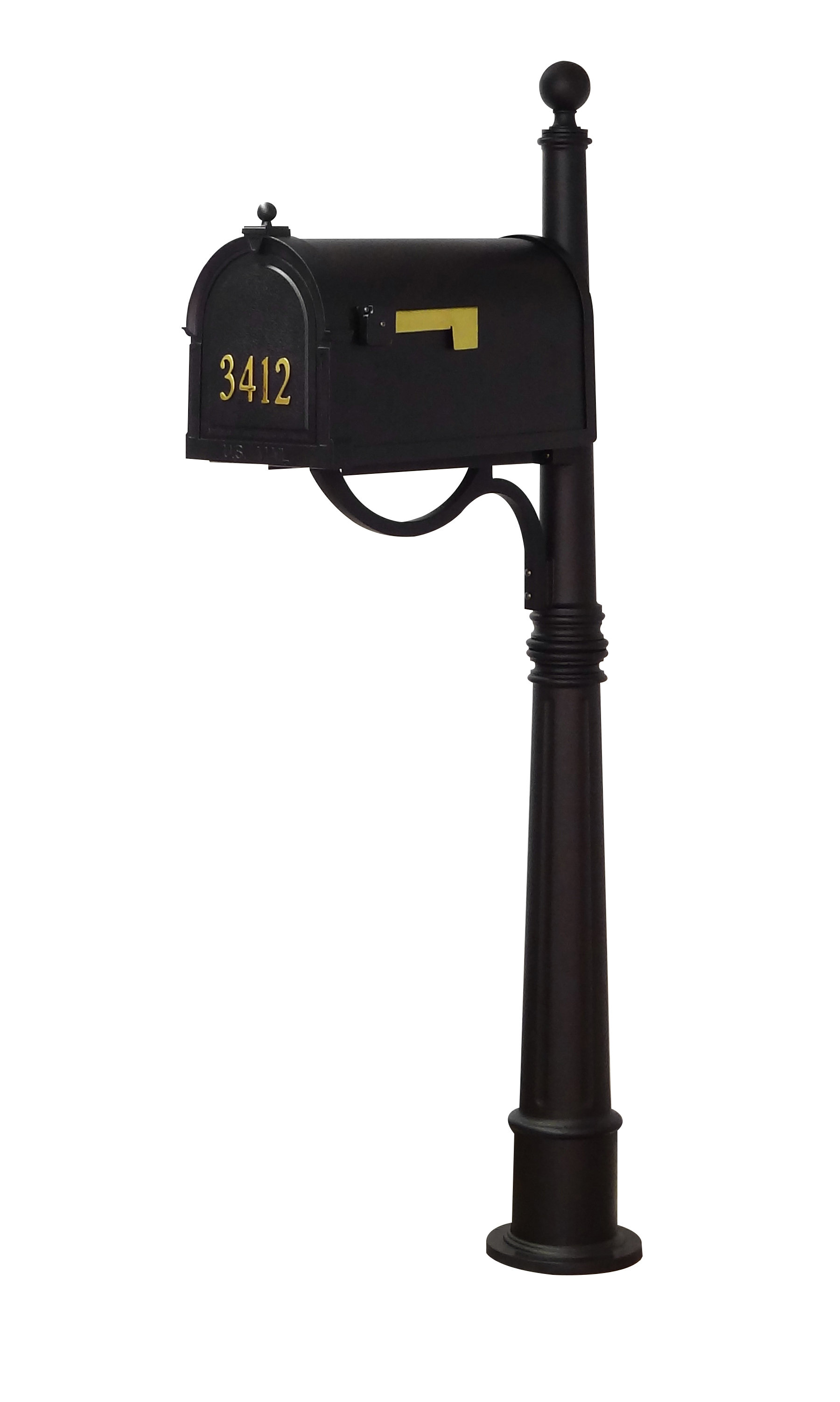 Special Lite Products Berkshire Aluminum Post Mounted Mailbox with ...