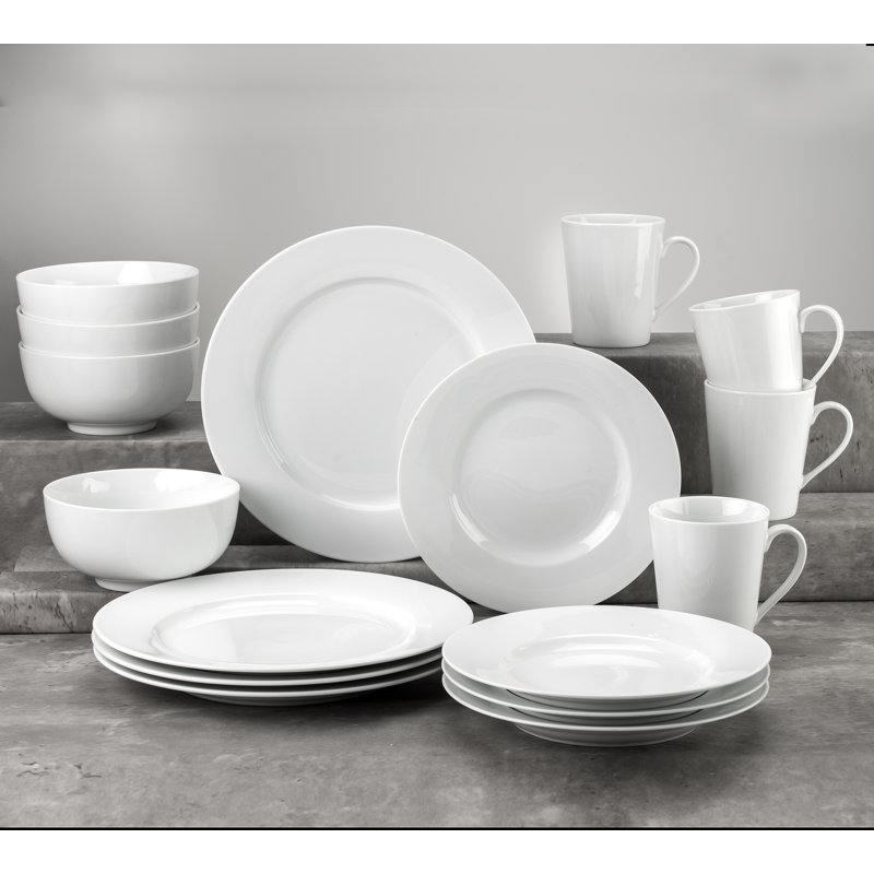 Euro Ceramica Claire Classic Rim Dinnerware Set (Service For 4 ...