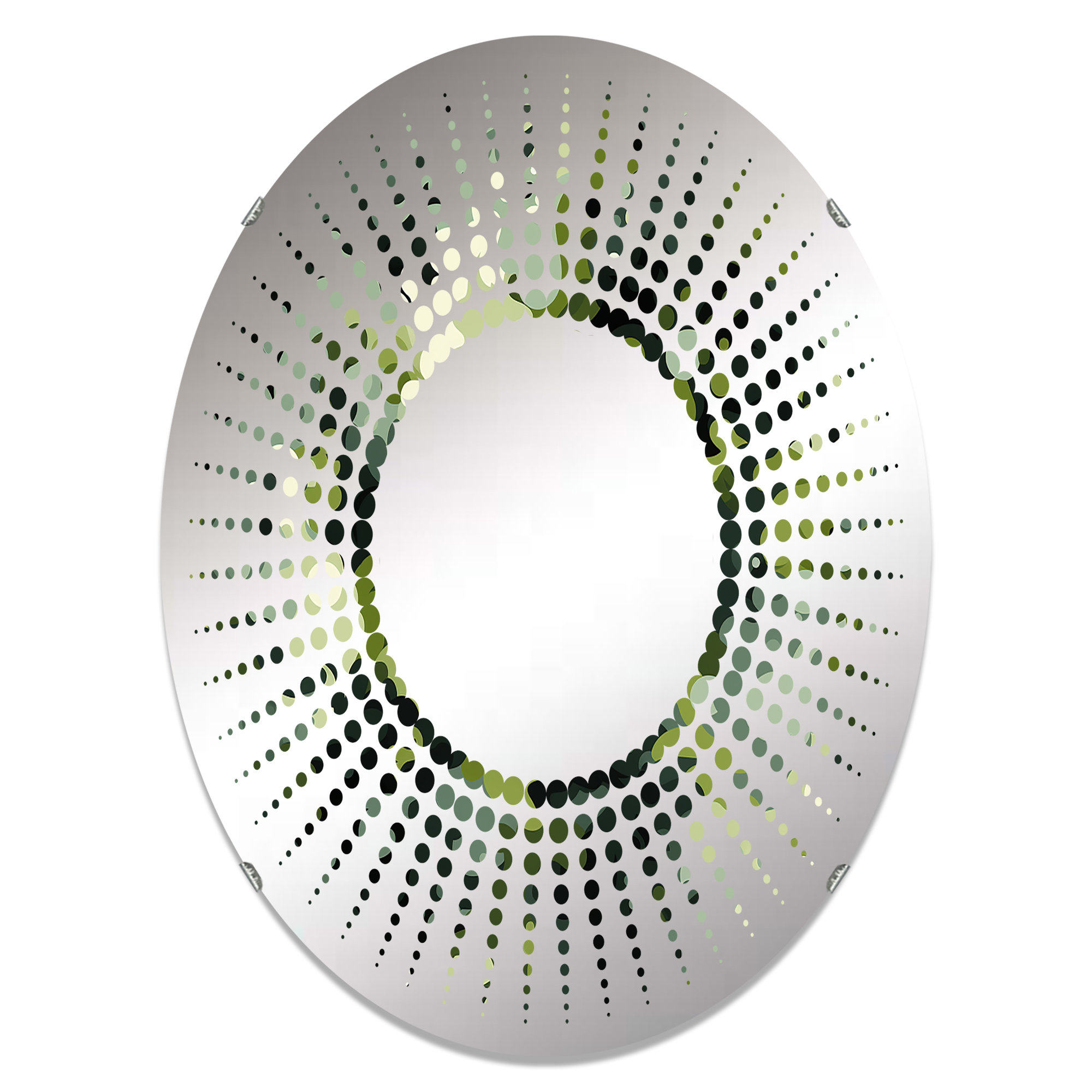 Design Art Lush Camouflage Jungle - Starburst Decorative Mirror Oval ...