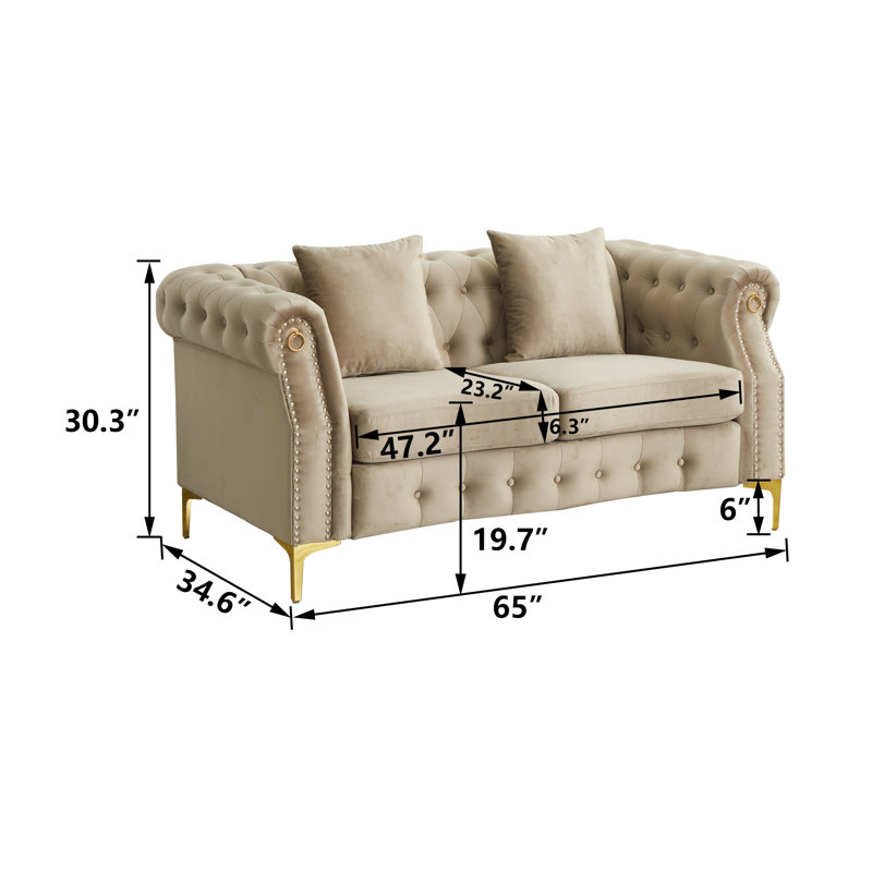House of Hampton® Frotten 65'' Loveseat & Reviews | Wayfair