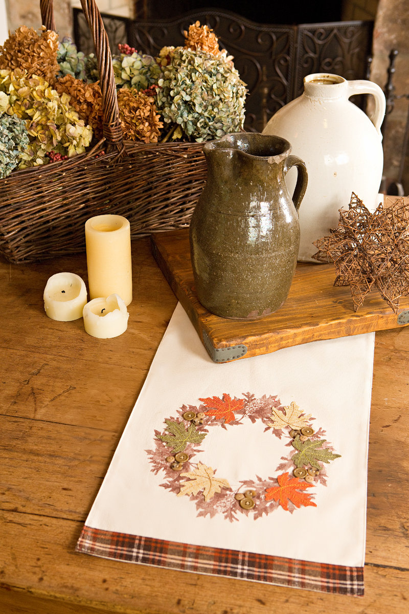 Xia Home Fashions Maple Wreath Fall Table Runner & Reviews | Wayfair