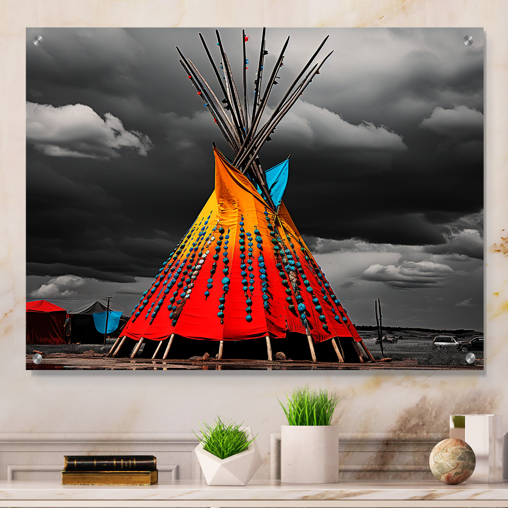 Union Rustic Colorful Grey Native Tipi Soulful Connections - Native ...