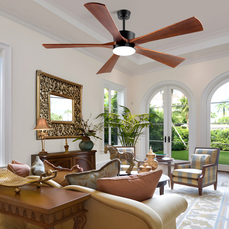 Latitude Run® Solid Wood Ceiling Fan With Light | Wayfair