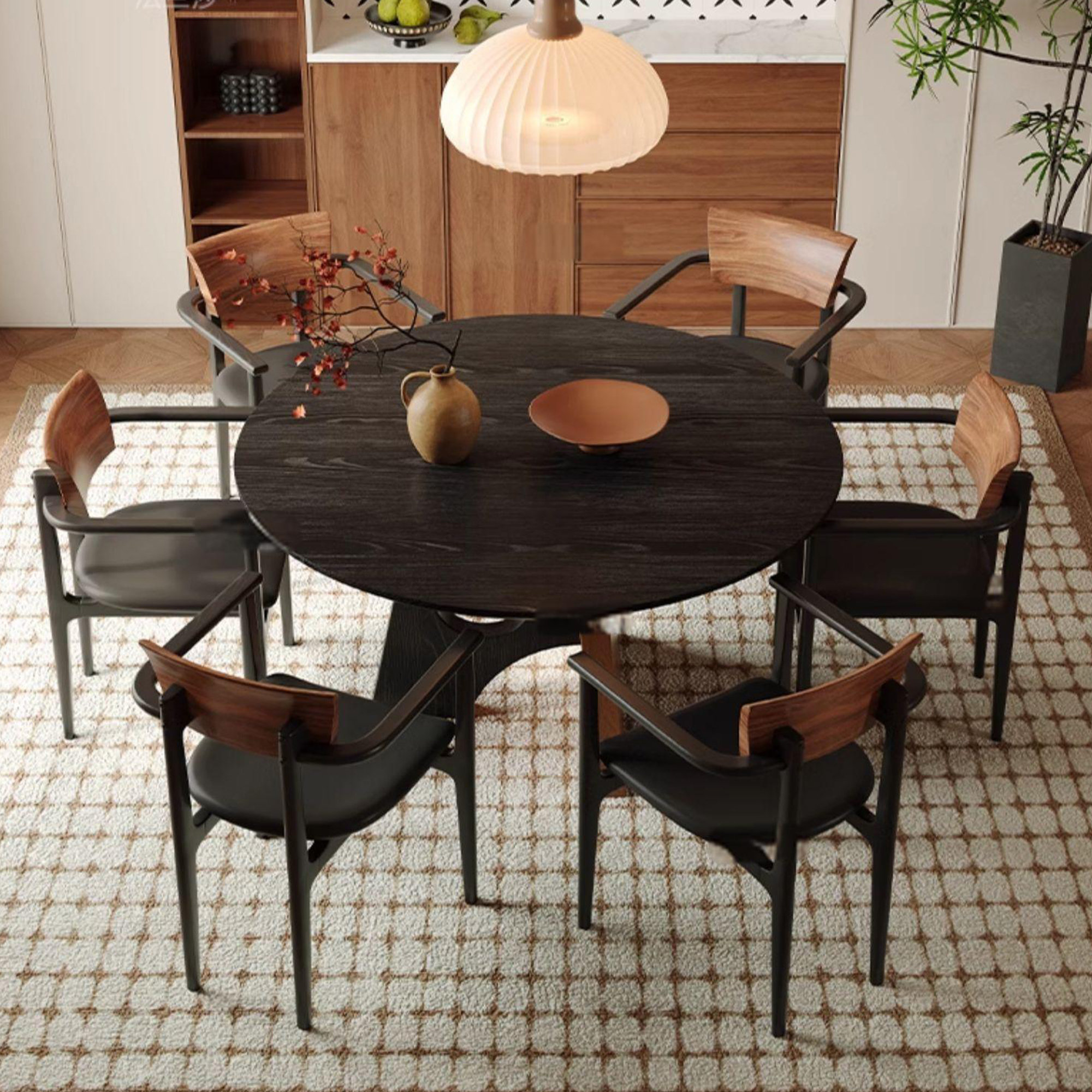 HomeLuxea Creative Design Retro Round Dining Table Set | Wayfair