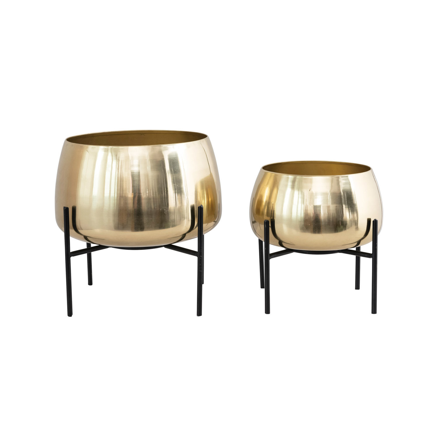 Everly Quinn 2 - Piece Metal Cachepot Set | Wayfair