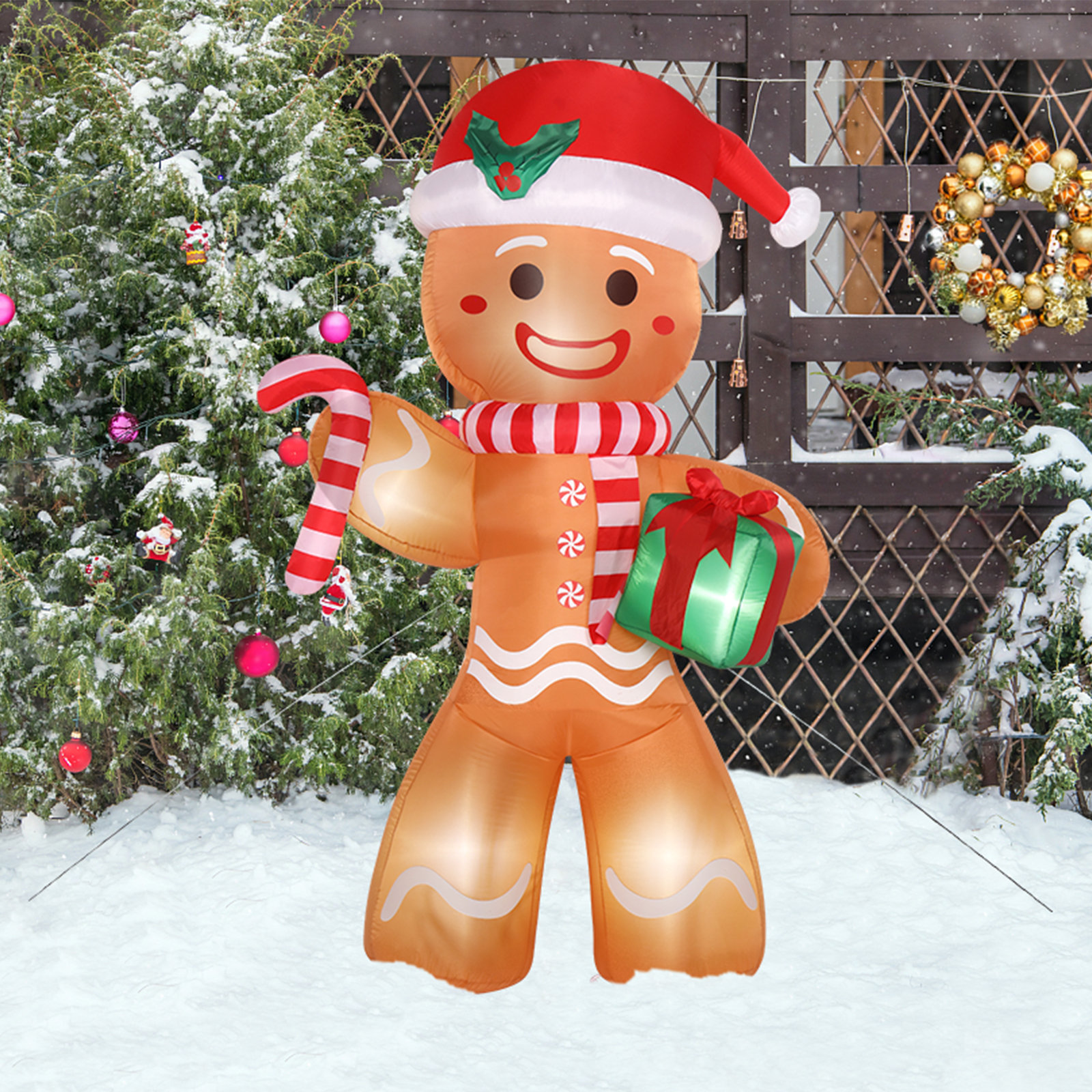 The Holiday Aisle® LED Garden Gingerbread Man Decoration & Reviews ...