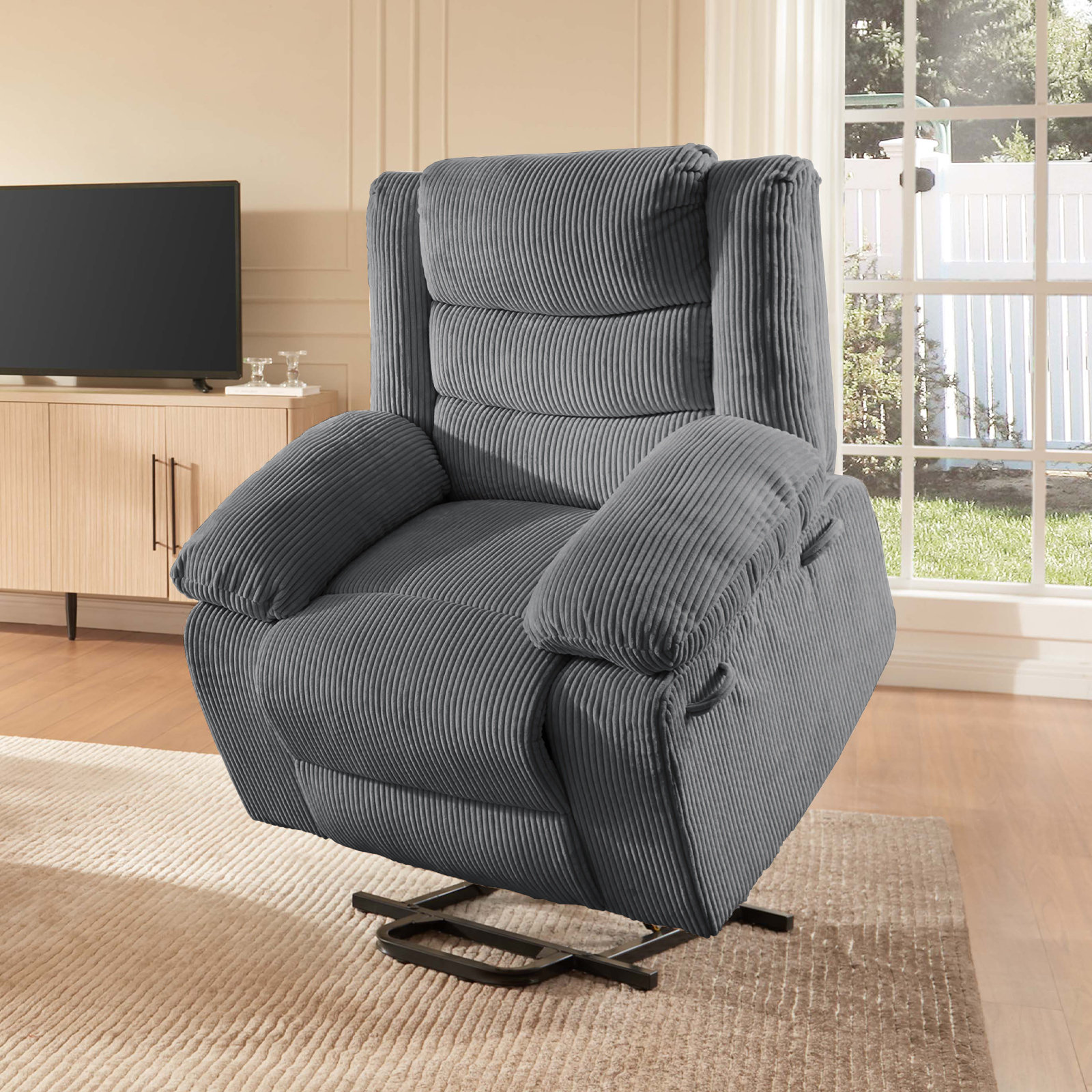 Latitude Run® Chaelyn Electric Power Massage&Heat Lift Recliner Chair ...